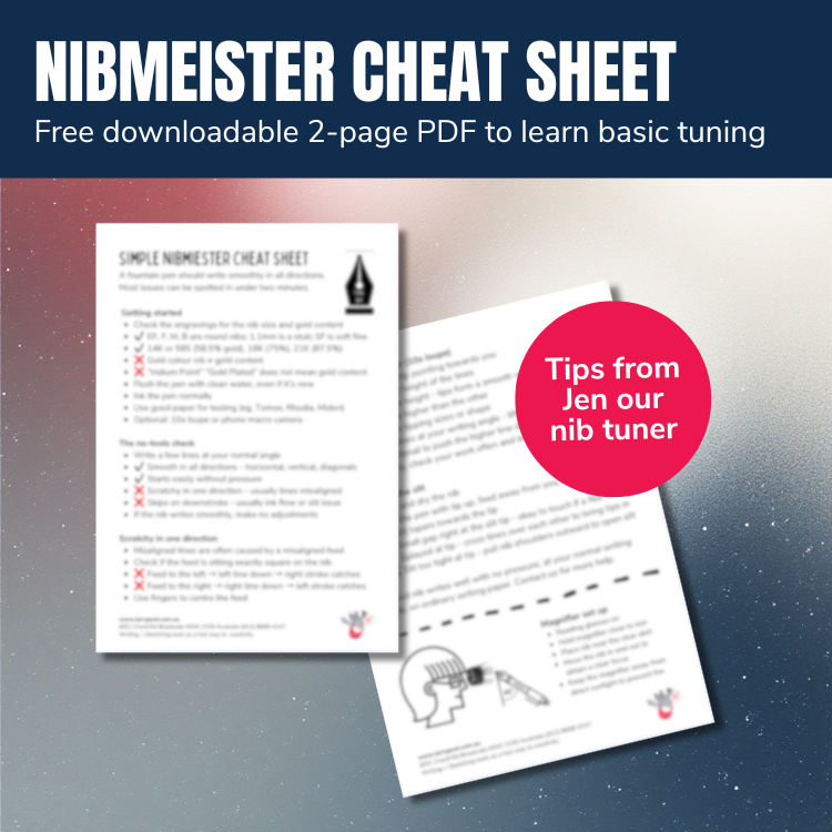 LarryPOST Nibmeister Cheat Sheet (A5, 2 pages)