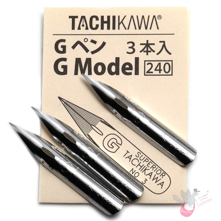 TACHIKAWA Comic Pen Nib - G Model - Pack of 3 | LarryPOST
